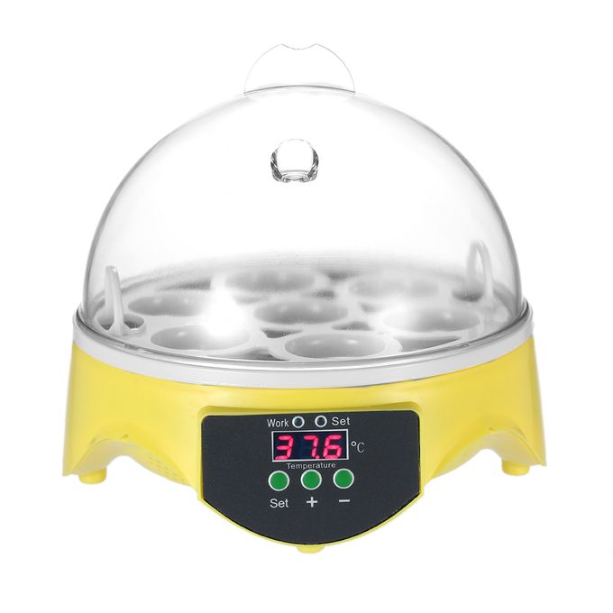 Digital Mini Fully Poultry 7 Egg Hatcher Brooder Machine with Built-in ...