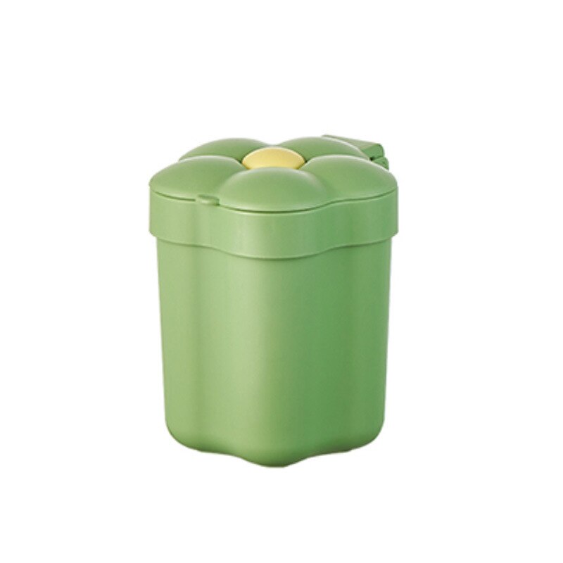Mini Desktop Waste Bin Creative Cute Flower Trash Can Plastic Storage ...