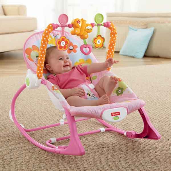 Infant to Toddler Rocker with sleeping sound/Baby Rocking Chair (Pink ...