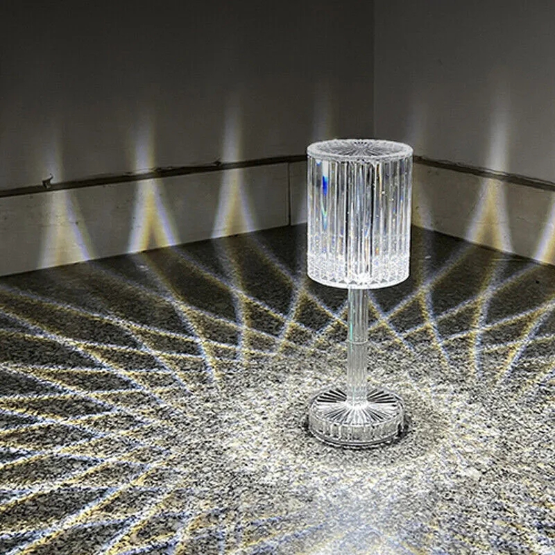 Crystal Table Lamp Gatsby Crystal Lamp 16 Color Changing Rechargeable ...