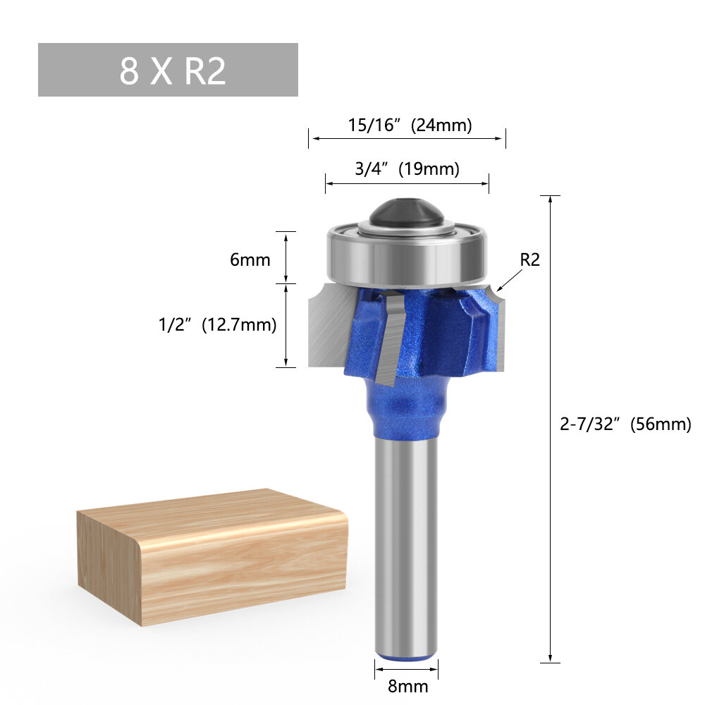 LAVIE 8mm Shank high quality 4 flutes Router Bit set woodworking ...