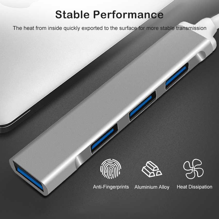 Doomhot Usb Hubs 4 Port Usb 3.0 Hub Super Speed 5Gbps Usb Ports Converter Cable Adapter Micro ...