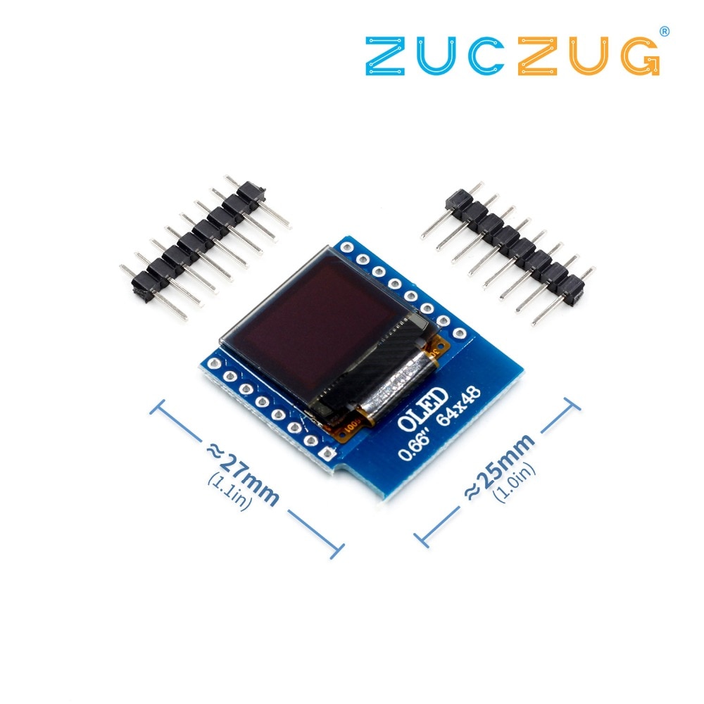 【Hey my home】inch OLED Display Module for WEMOS D1 ESP32 Module AVR STM32 64x48 0.66" LCD Screen ...