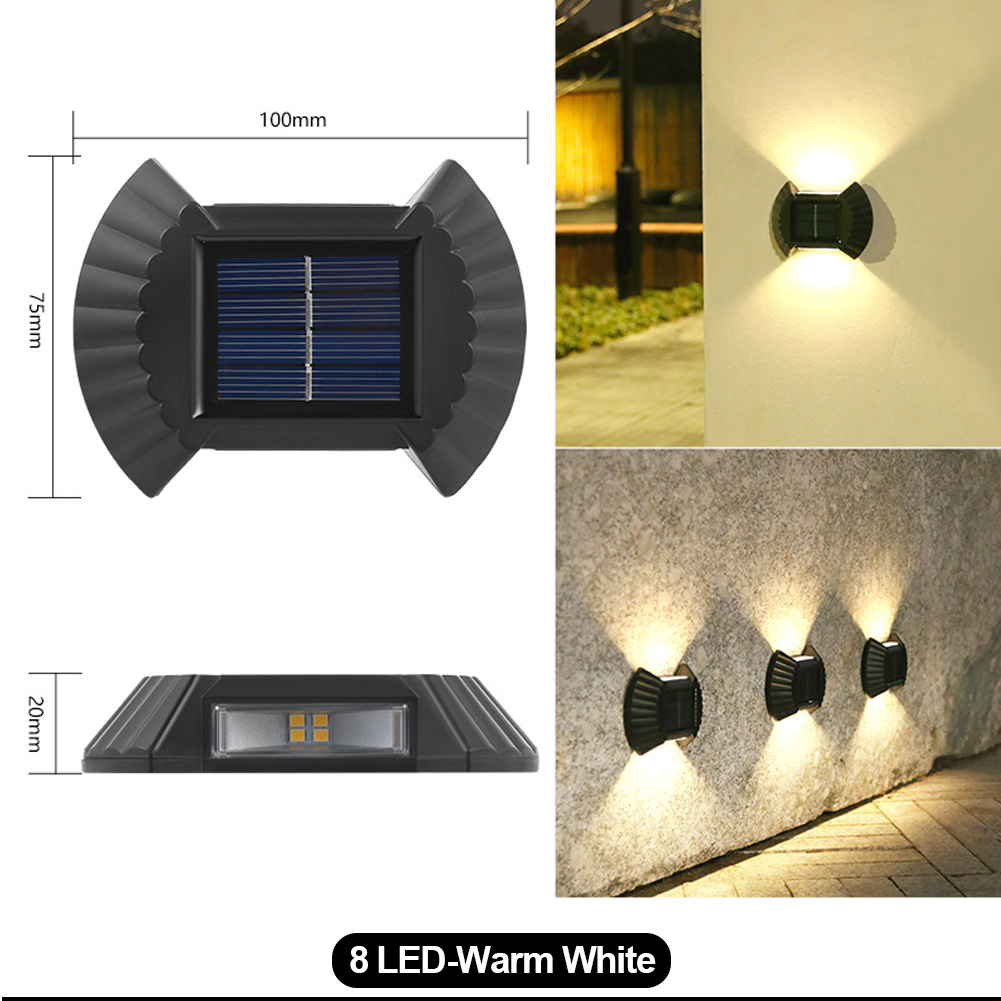 Wall Solar Lights Garden Fence Waterproof Solar Led Light Outdoor Solar ...