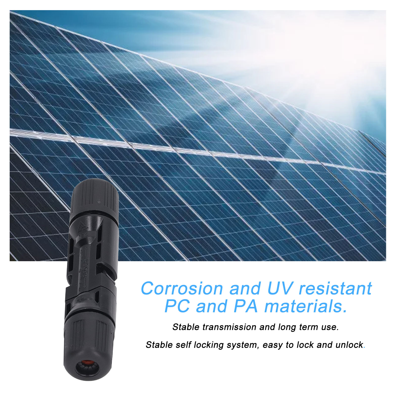 Solar Photovoltaic Connector, 4 Sets PV Cable Connectors DC1000V for ...