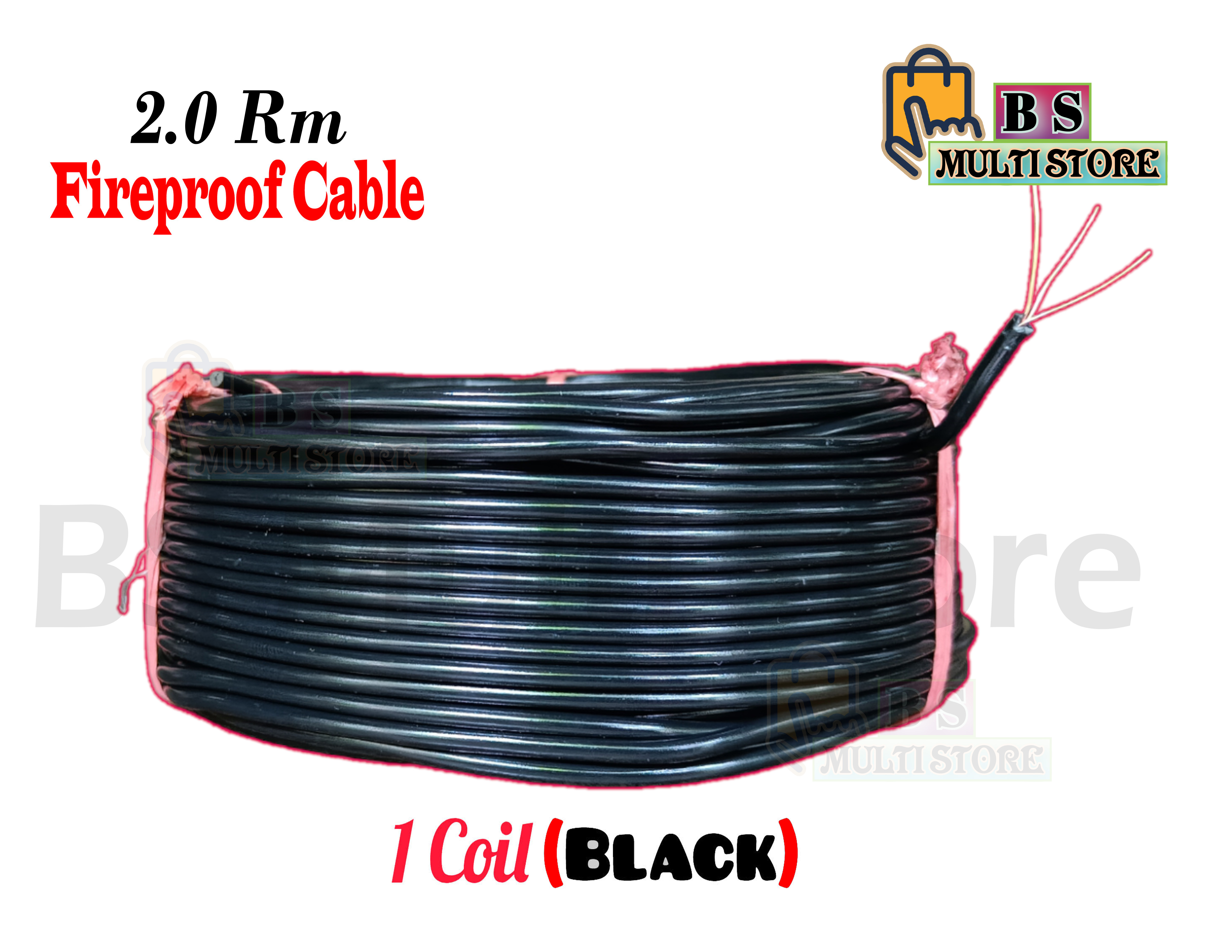2.0 Rm Fireproof Electric Cable Red/Black Color (1 coil) Fireproof ...