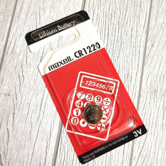 Maxell CR1220 Lithium 3v Battery, Made in Japan . Multi purpose use 1pcs | Daraz.com.bd