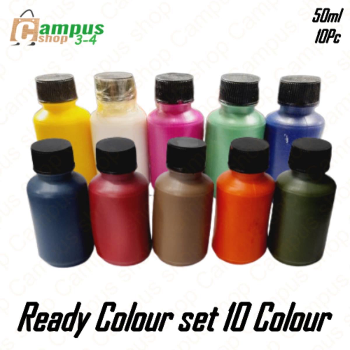 ACRAMIN Ready Colours for Fabric Painting 10 colour set | Daraz.com.bd