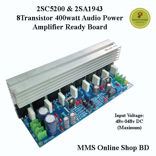 2SA1943+2SC5200 Mono 400watt Audio Power Amplifier Full Ready Board ...