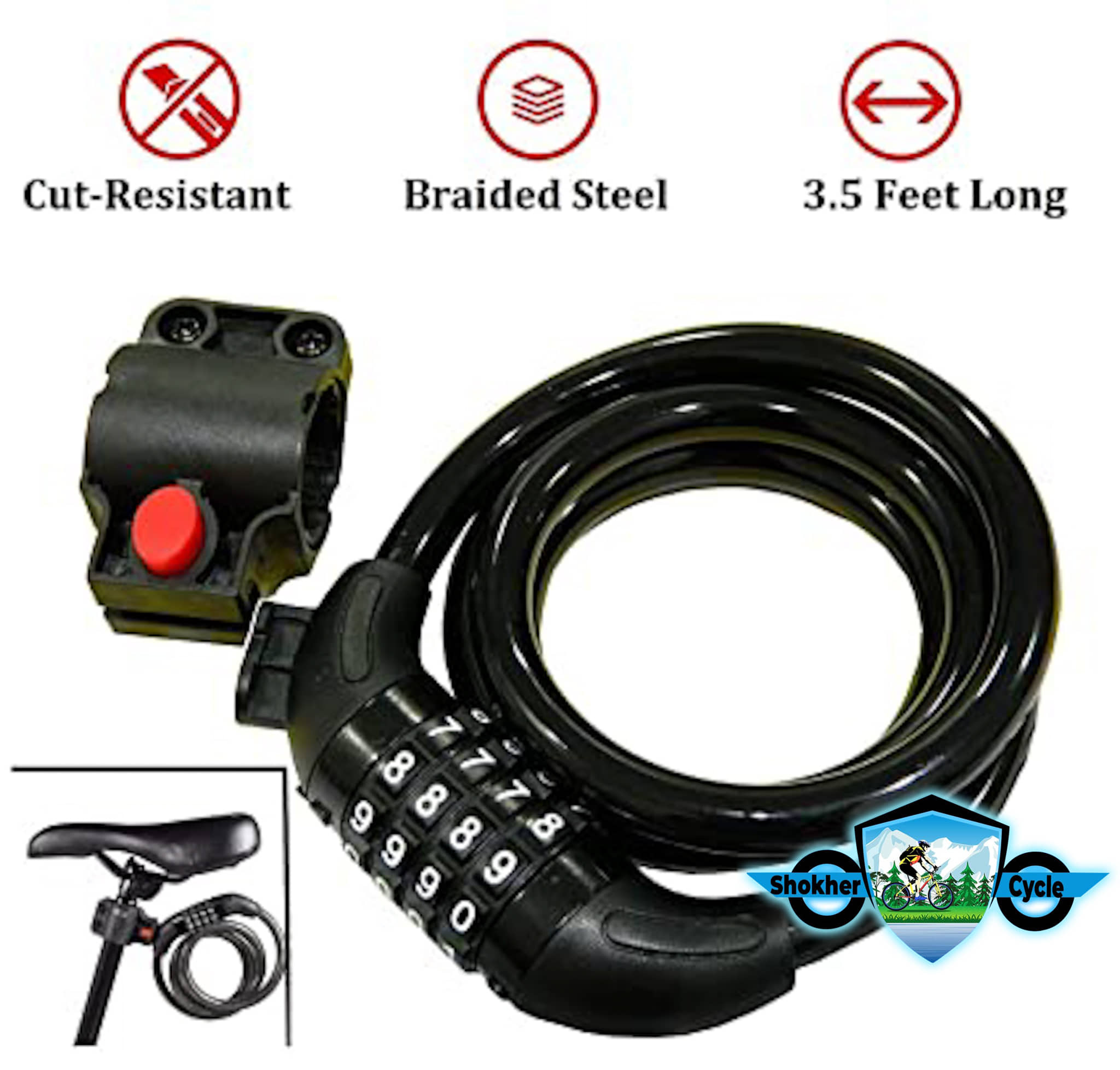 Cycle 5 Digit Password Lock | Daraz.com.bd