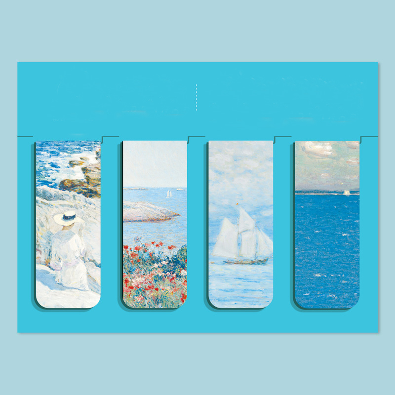 Magnetic Bookmark Set 4 Creative World Famous Paintings Monet Van Gogh ...