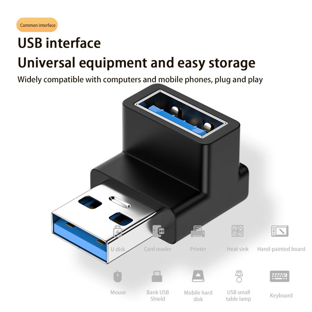 gu Usb Adapter Data Cable Adapter Extension Connector Elbow / U-shaped ...