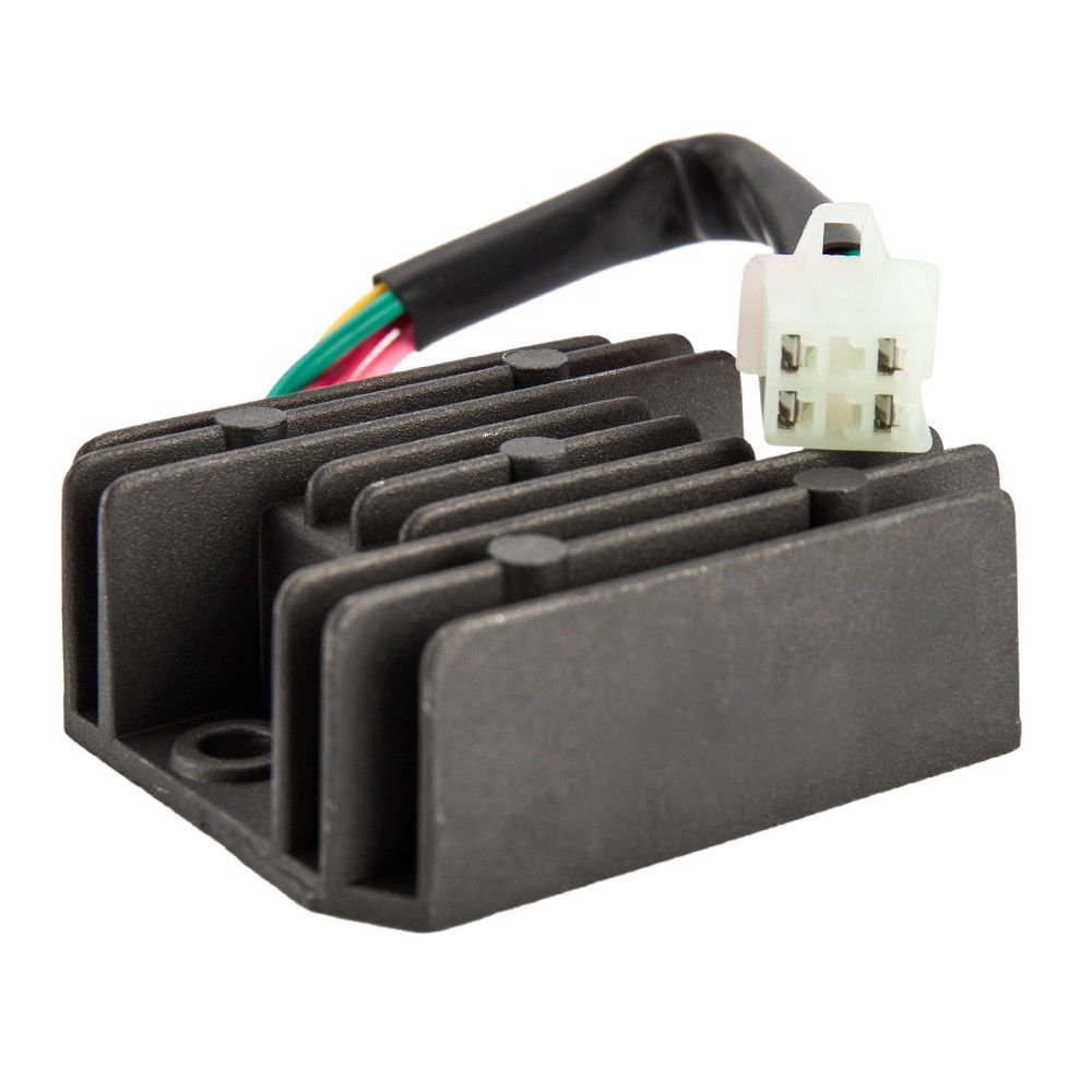 Universal 4 Wire Full Wave Black Motorcycle Regulator Rectifier 12V DC ...