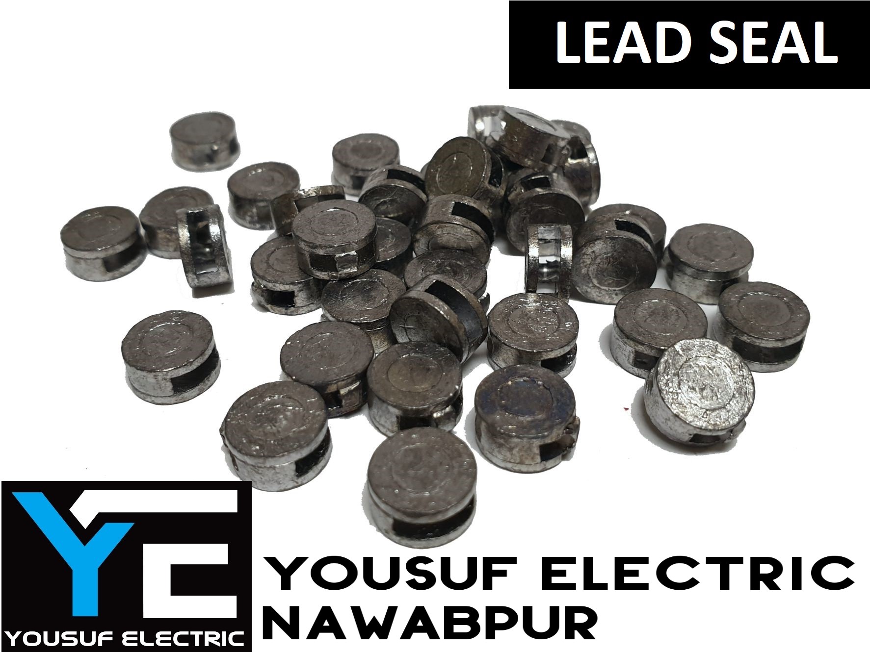 Lead security seal 10 mm (50 piece) Two-Hole Lead Seal small size ...