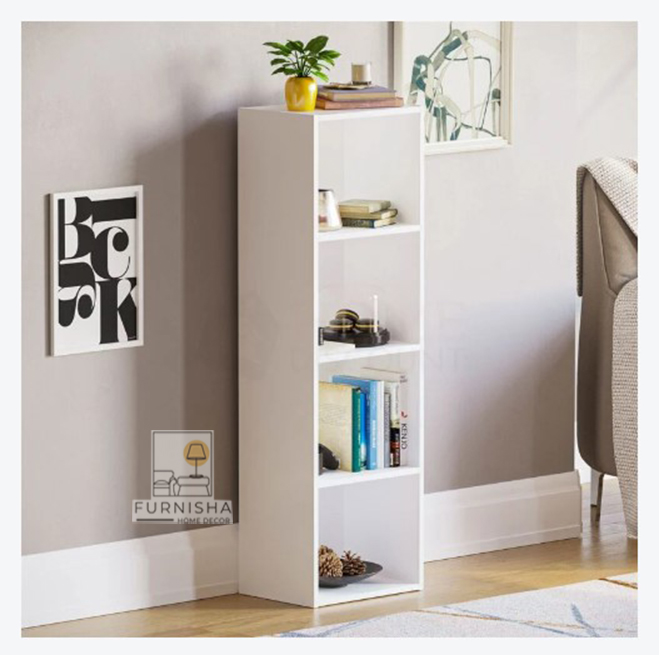 Furnisha 5/4/3/2 Tier Cube Bookcase Shelving Storage Unit, White - Book Shelf | Daraz.com.bd