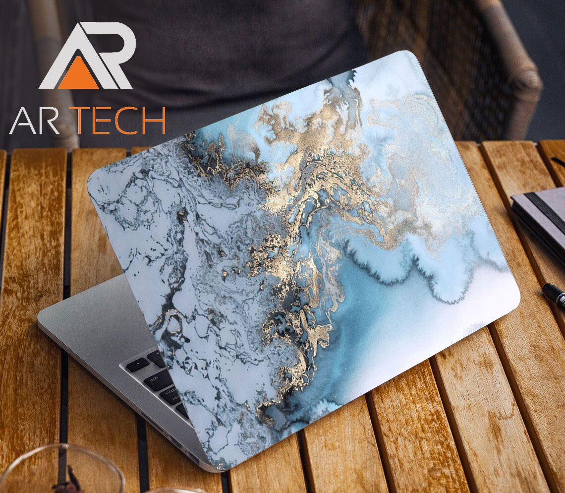 Marble Texture Laptop Skin Stickers Vinyl Waterproof Removable Laptop ...