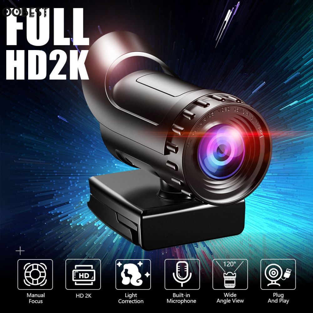 Webcam 4K 2K Auto Focus PC Web Cam Full HD 1080P Wide Angle Beauty ...