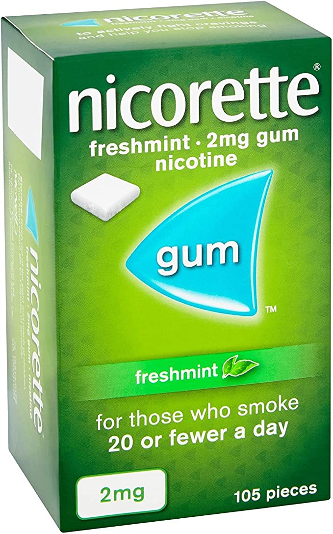 Nicorette Freshmint Sugar-Free Gum 2Mg Nicotine 1 Box 105 Pieces Uk | Daraz.com.bd