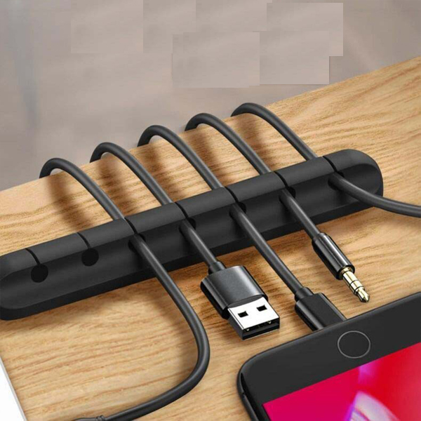 Self-adhesive Magnetic Silicone Cable Holder is a Flexible organizer ...
