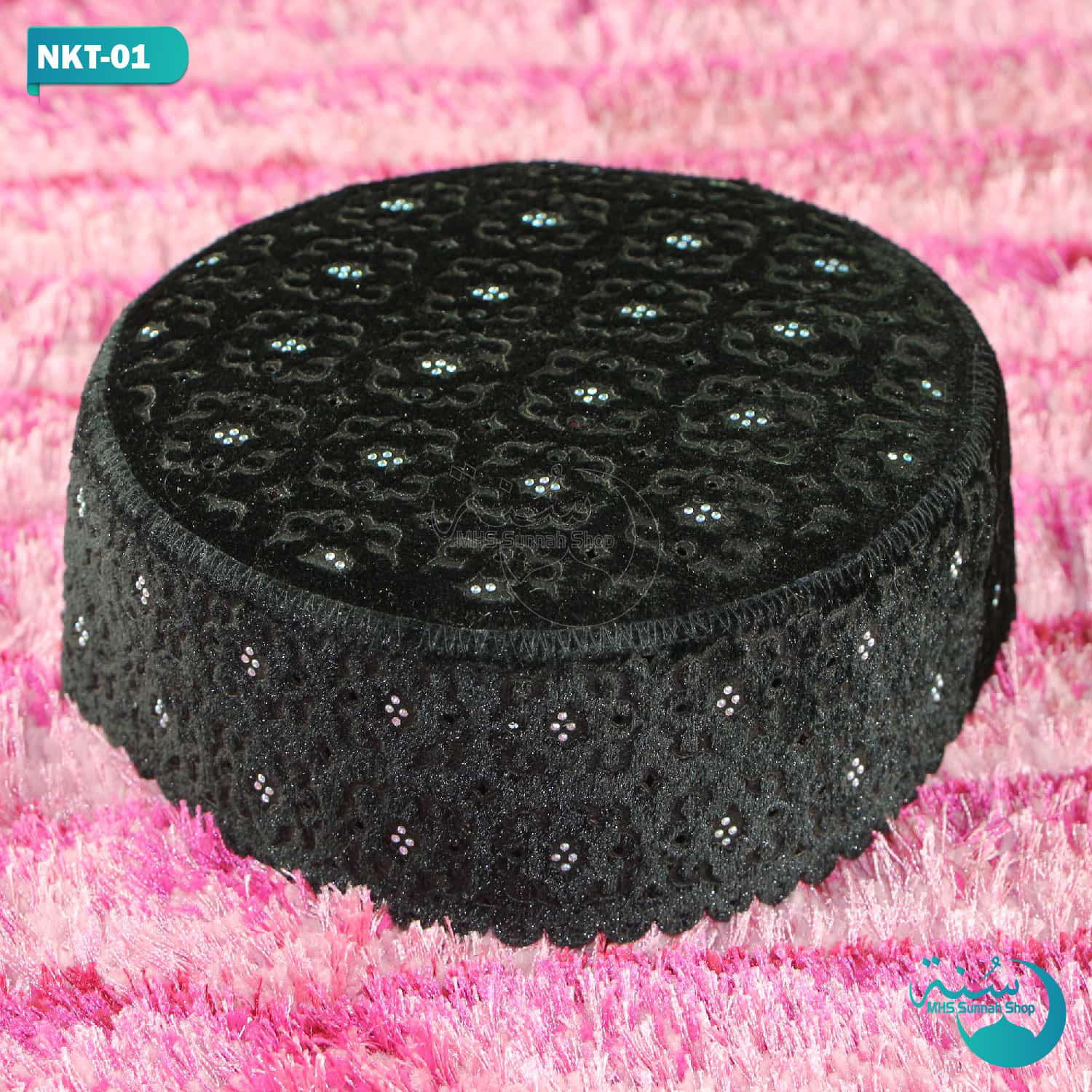 Black Color Beautiful Design Islamic Items New Velvet Topi For Men ...