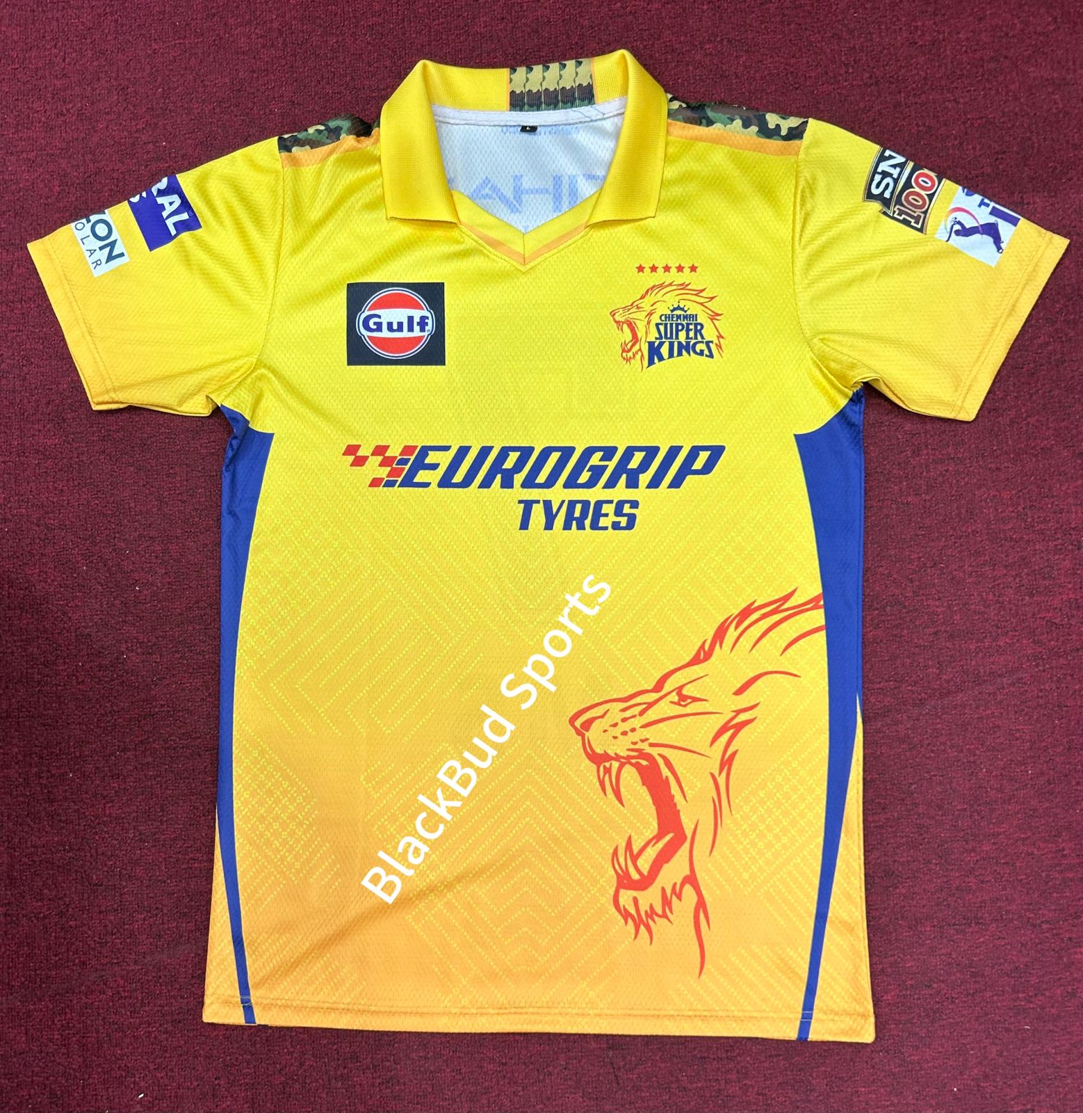 Chennai Super Kings Jersey 2024 Premium Quality Short Sleeves Honeycomb ...