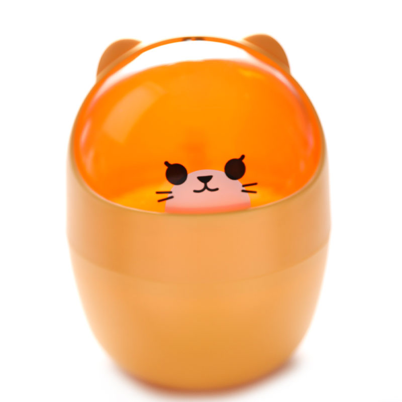 Ins Desktop with Lid Trash Can Mini Kawaii Cute Bear Trash Bin Storage ...
