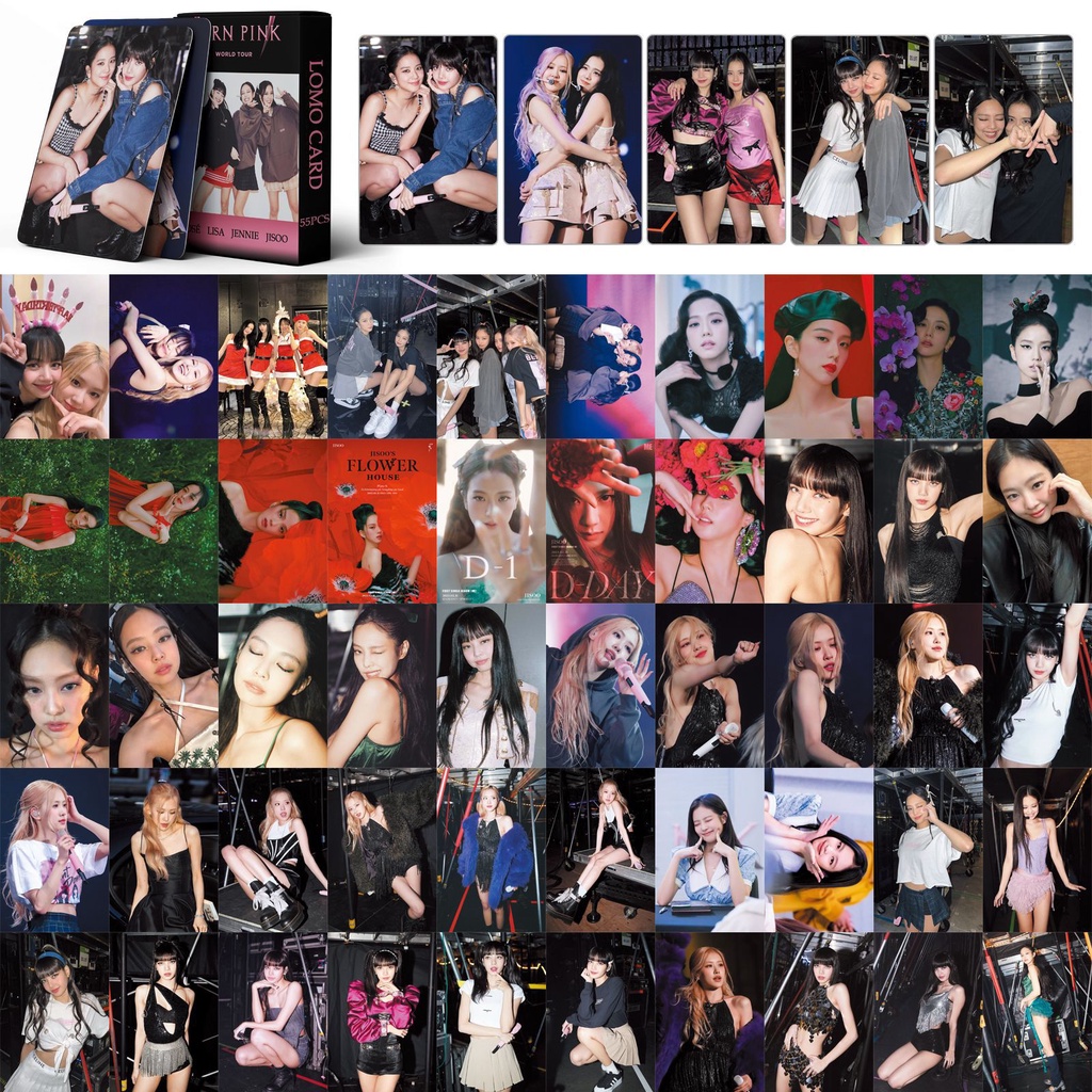（New）55pc New Kpop Blackpink Born Pink World Tour Album Photo Card Lomo ...