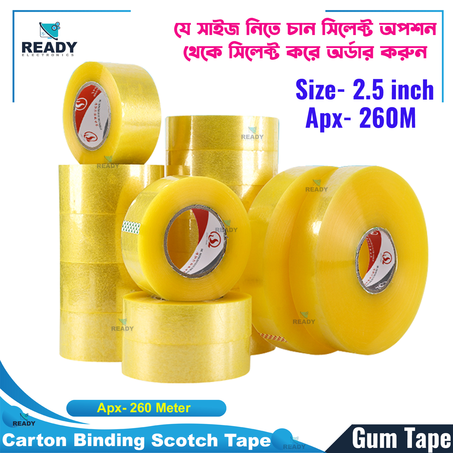 Gum Tape for Carton Binding / Transparent Packaging Material Cartoon ...