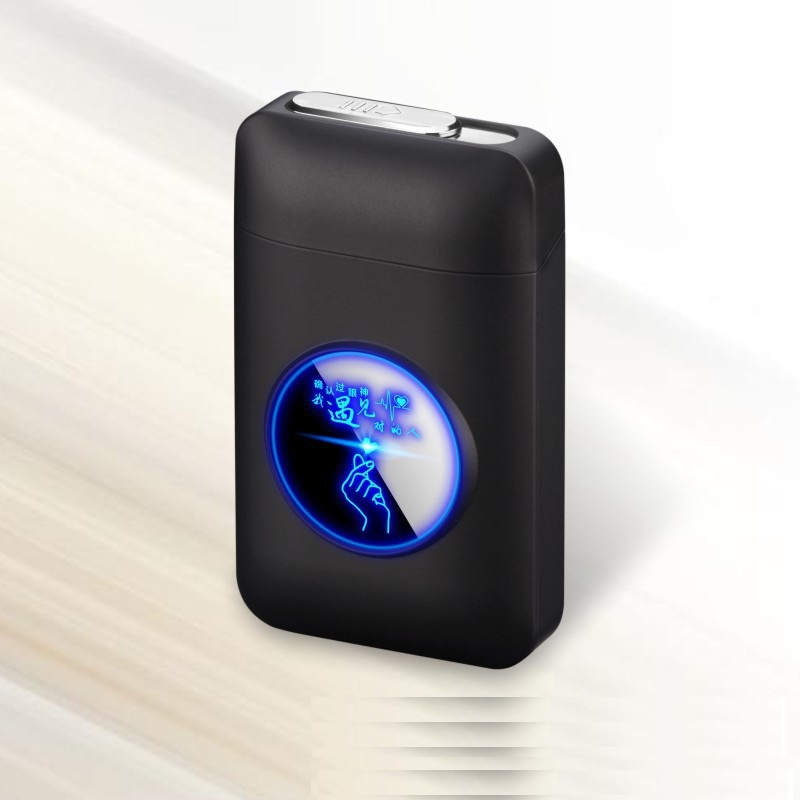 USB Rechargeable Electric Case Resin-Metal Box with Coil Lighter Ideal ...