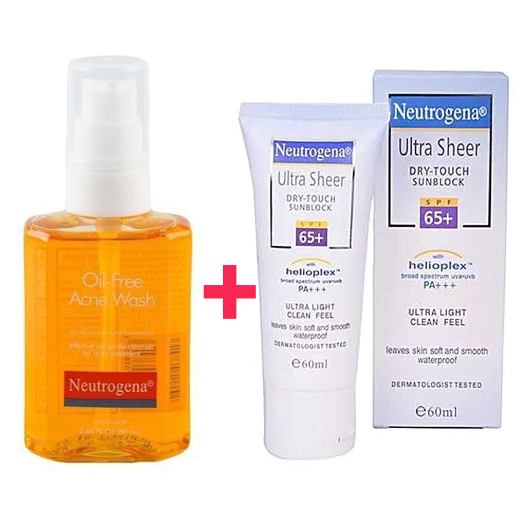 Value Set 3 Oil Free Face Wash With Sunscreen SPF 65 Value Set | Daraz ...