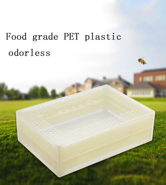 500g Pet Plastic Nest Honey Box Bee Hive Box Honey Cassette Transparent ...
