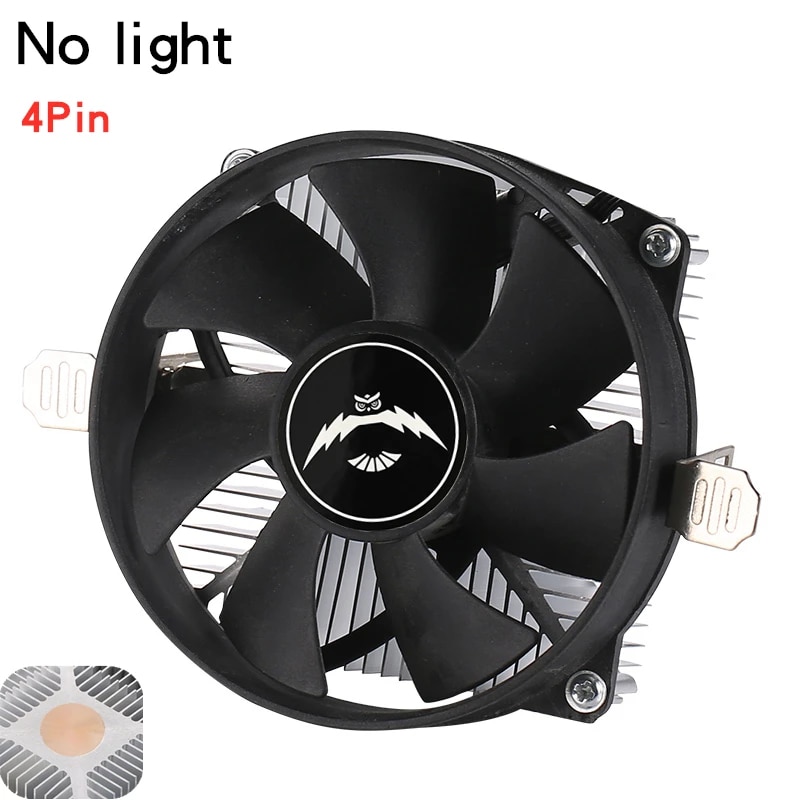 Efficient Cooling CPU Cooler Fan 3Pin 4 Pin PWM PC Quiet Intel LGA 2011 1700 775 1200 1150 1151 ...