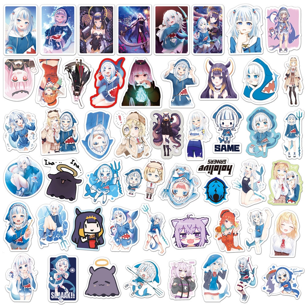 10/50pcs Hololive vtuber PVC Waterproof Stickers For Luggage Wall Car ...