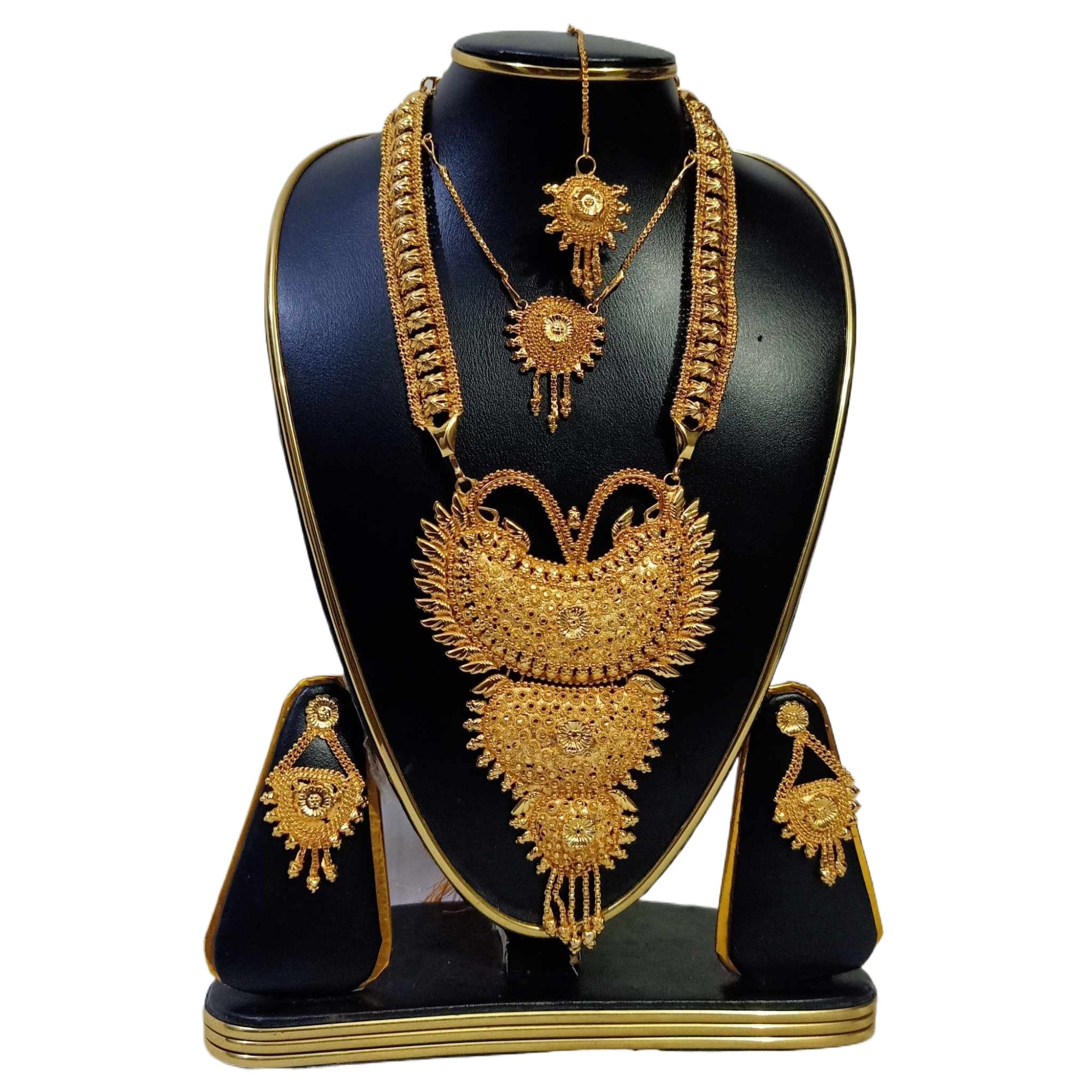 Bridal Jewellery Set Traditional Gold_Plate Ornaments Set | Daraz.com.bd
