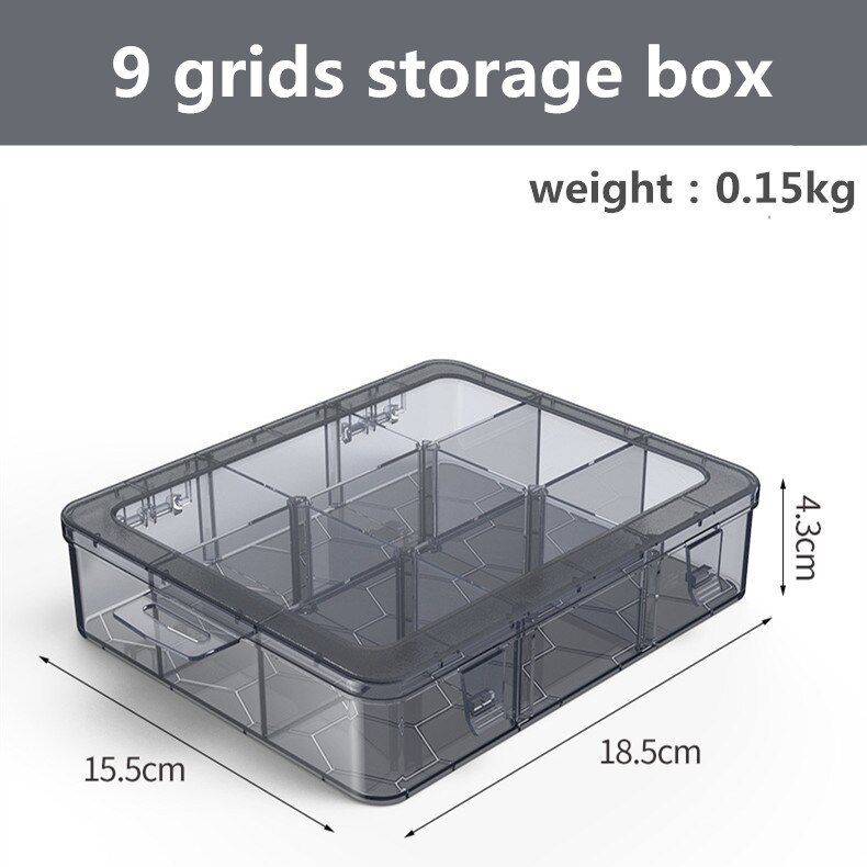 Organizer 9-24 Grids Adjustable Storage Container Compartment Plastic ...