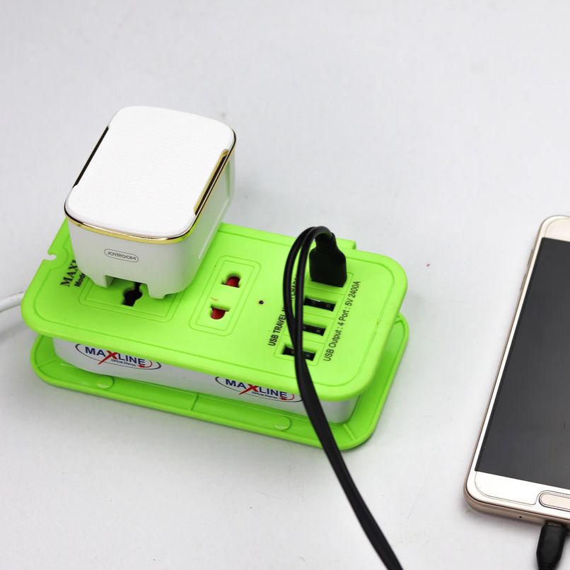 Maxline universal travel multiple charger 4 USB PORT with multiplug ...