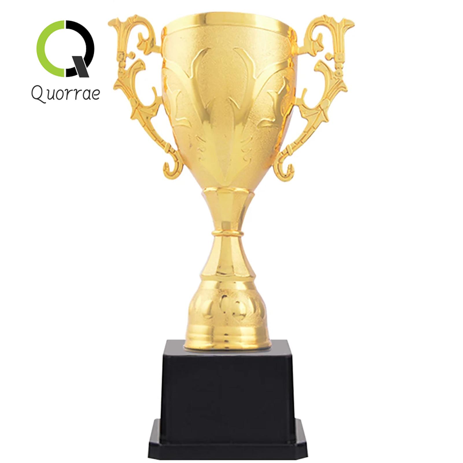 Quorrae Award Trophy Golden Victory Trophy with Double Handles Symbol ...