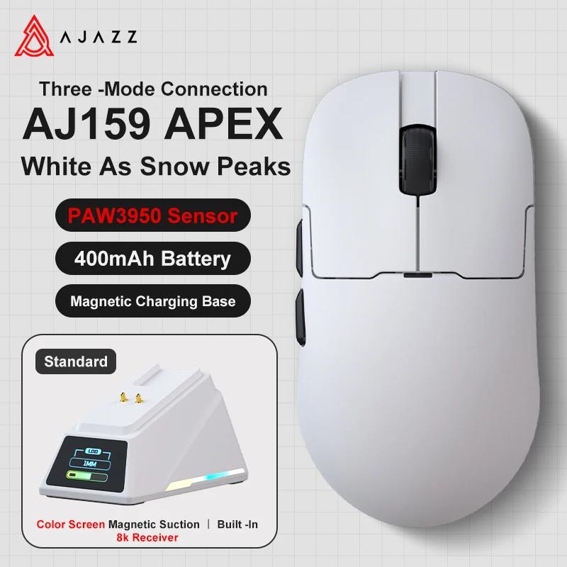 PYLV X AJAZZ AJ159 APEX Wireless Bluetooth Tri-Model Mouse RGB Magnetic Charging Dock PAW3950 ...