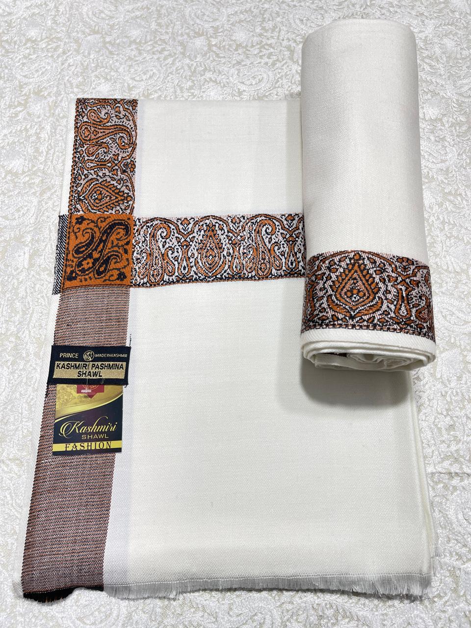 Men Indian Kashmiri White Shawl Winter Collection Chador for Men ...