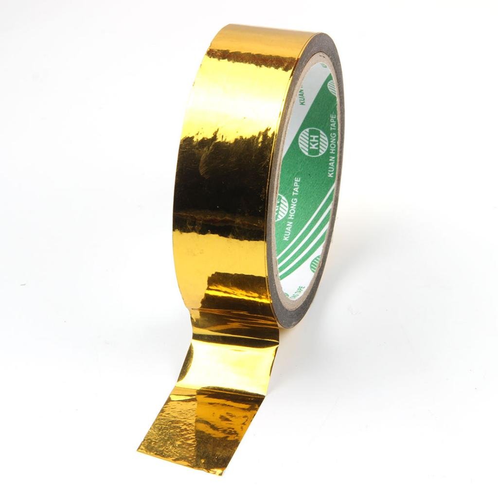 Golden Reflective Adhesive Tape Safty Warning Stripe, Masking Tape DIY ...