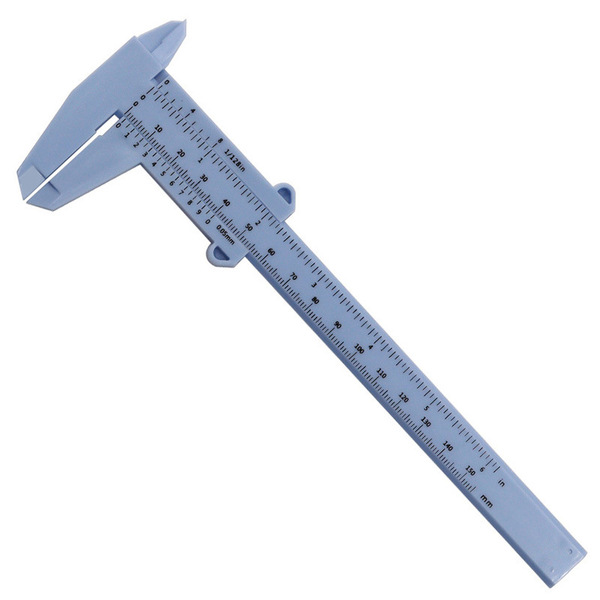 0-150mm Plastic Slide Caliper, Double Scale Vernier Caliper