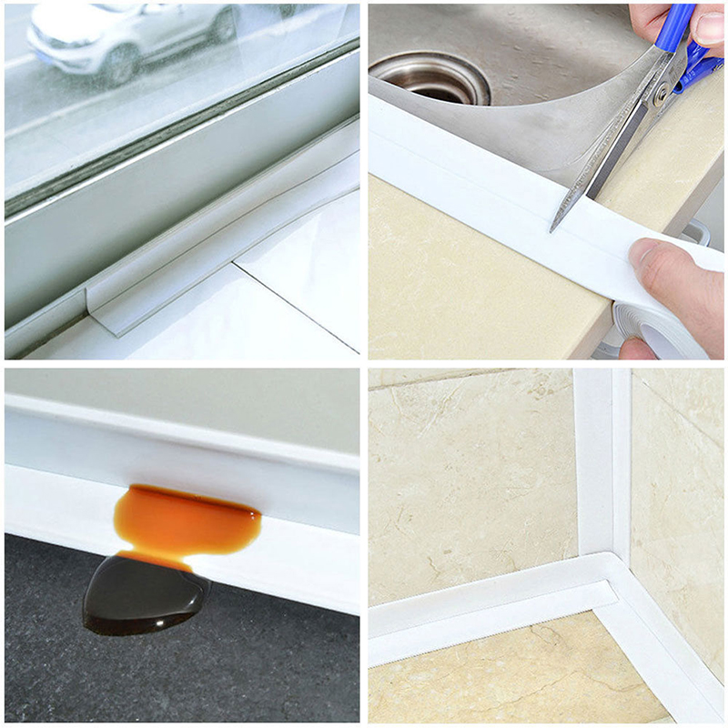 3.2m White Waterproof Anti-mold Tape Kitchen Sink Gap Wall Corner ...