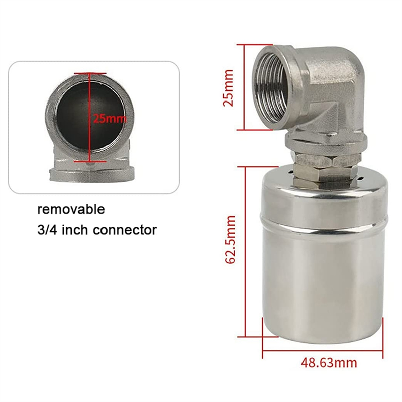 Float Valve Stainless Steel Water Level Control Valve Water Tank Level ...