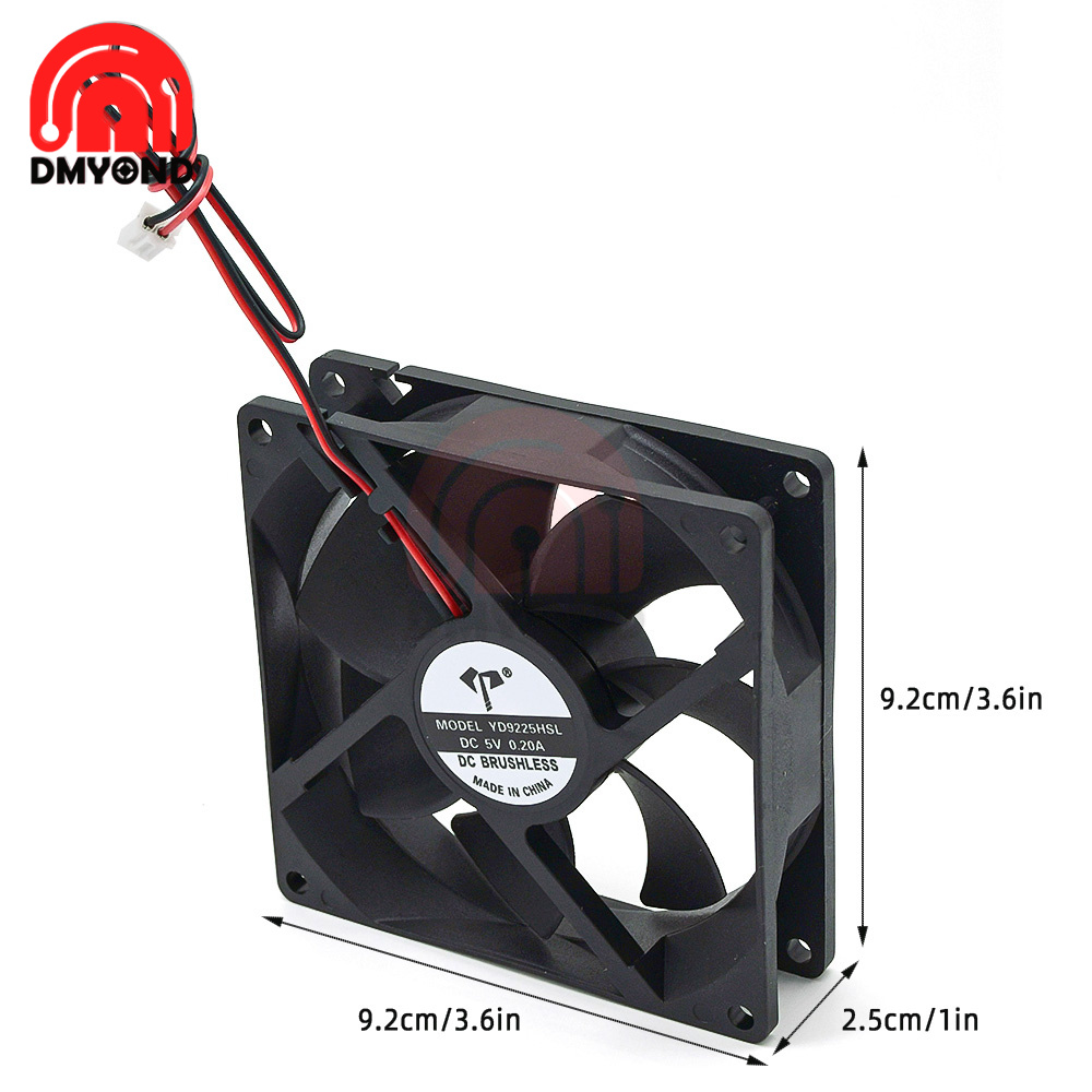 92mm 9225 Computer Case Cooling Fan 92x92x25mm DC 5V 12V 24V 2 PIN PC ...
