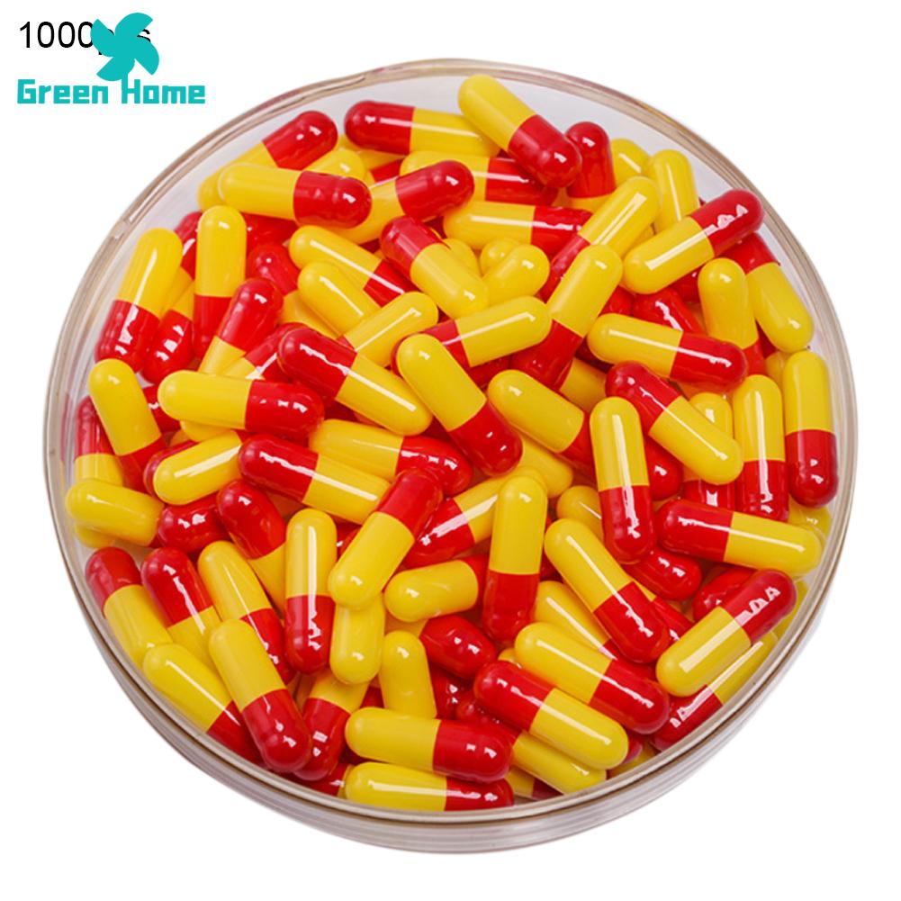 Green Home 1000Pcs Transparent Hollow Gelatin Empty Separated Medical ...