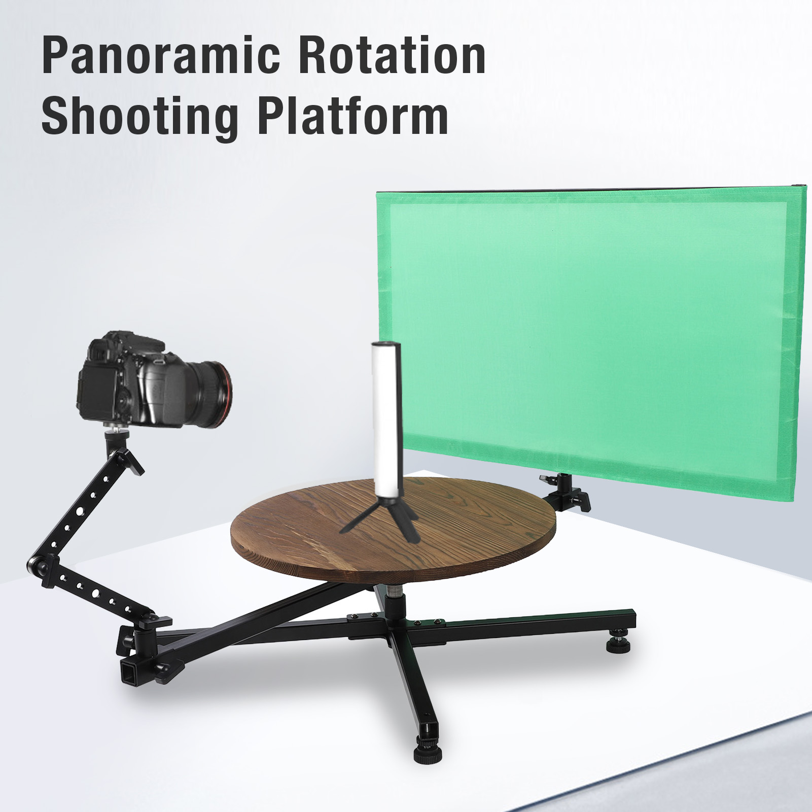 Rotating Camera Slider Camera Spin Platform Aluminum Alloy Wood 360 ...