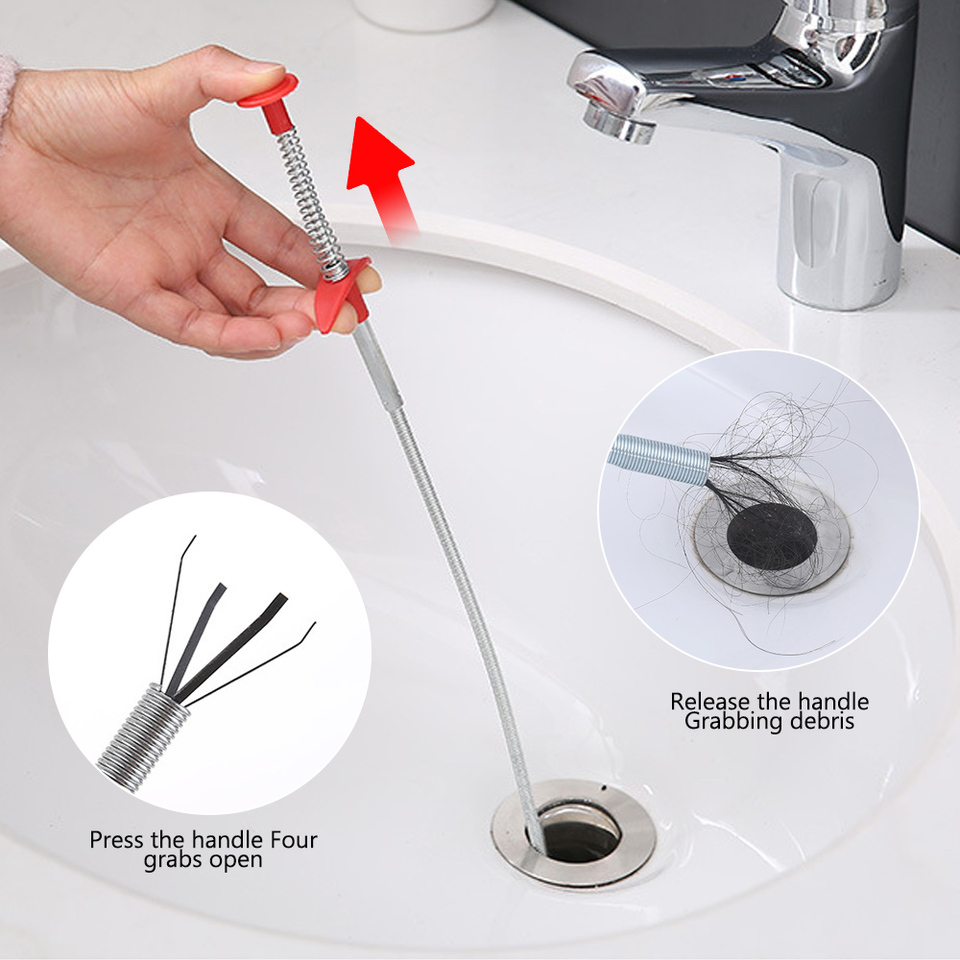 Drain Snake Spring Pipe Dredging Tool Dredge Unblocker Drain Clog Tool ...
