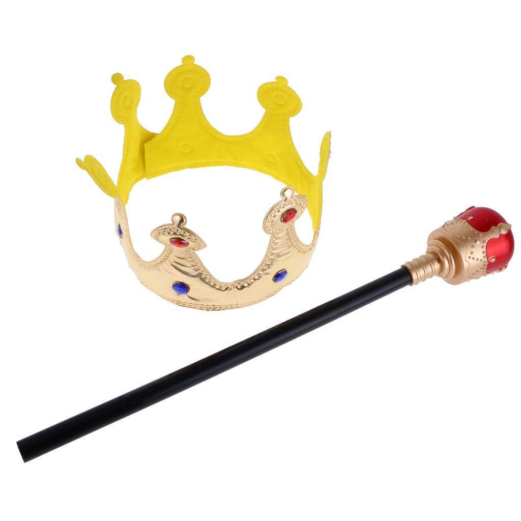5X Crown + Scepter Kids Medieval King Empress Costume Accessories Toys ...