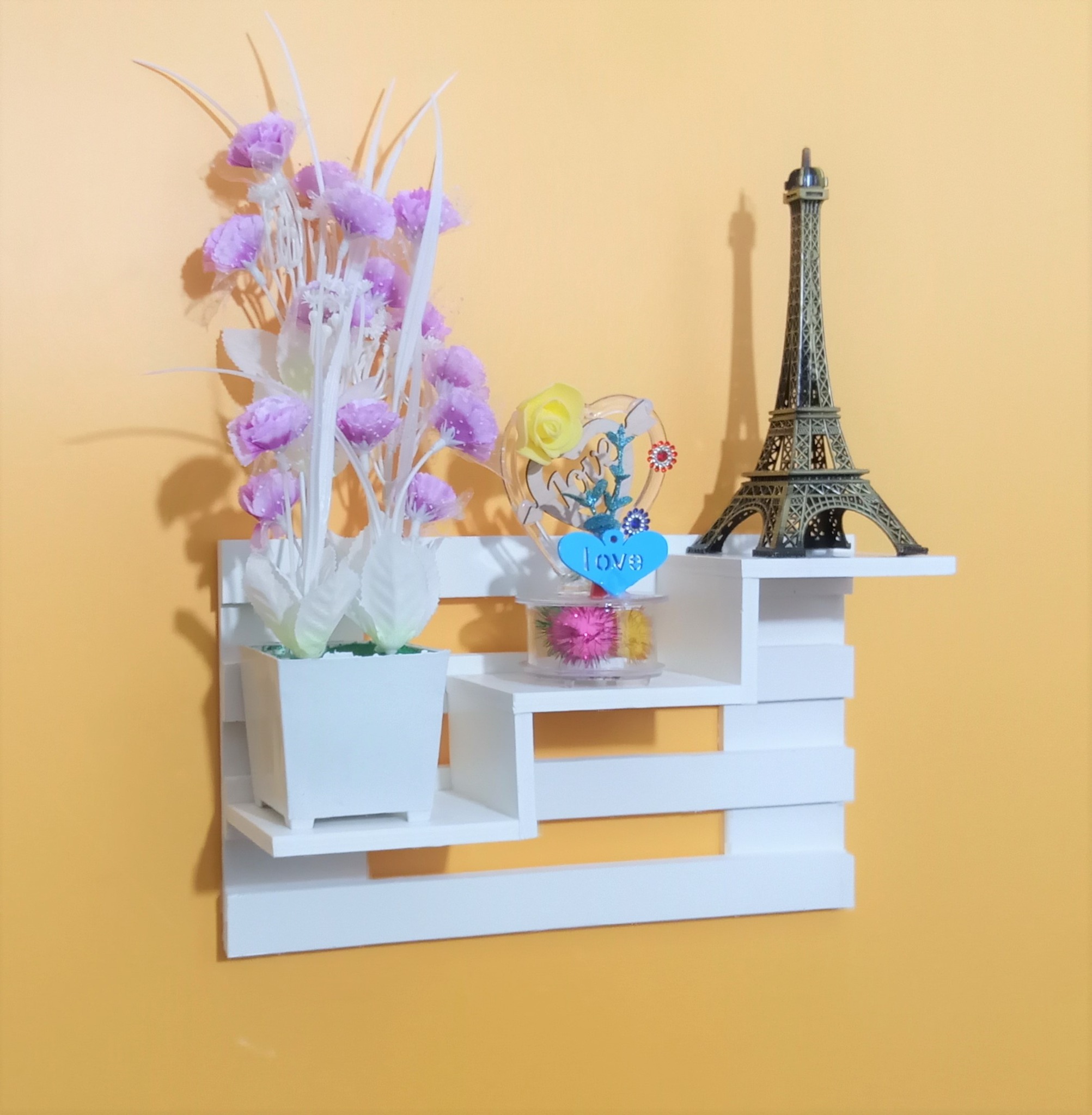 Wall Mounted 3 Layer Stair Rack, Punch Free Wall Hanging Showpiece ...