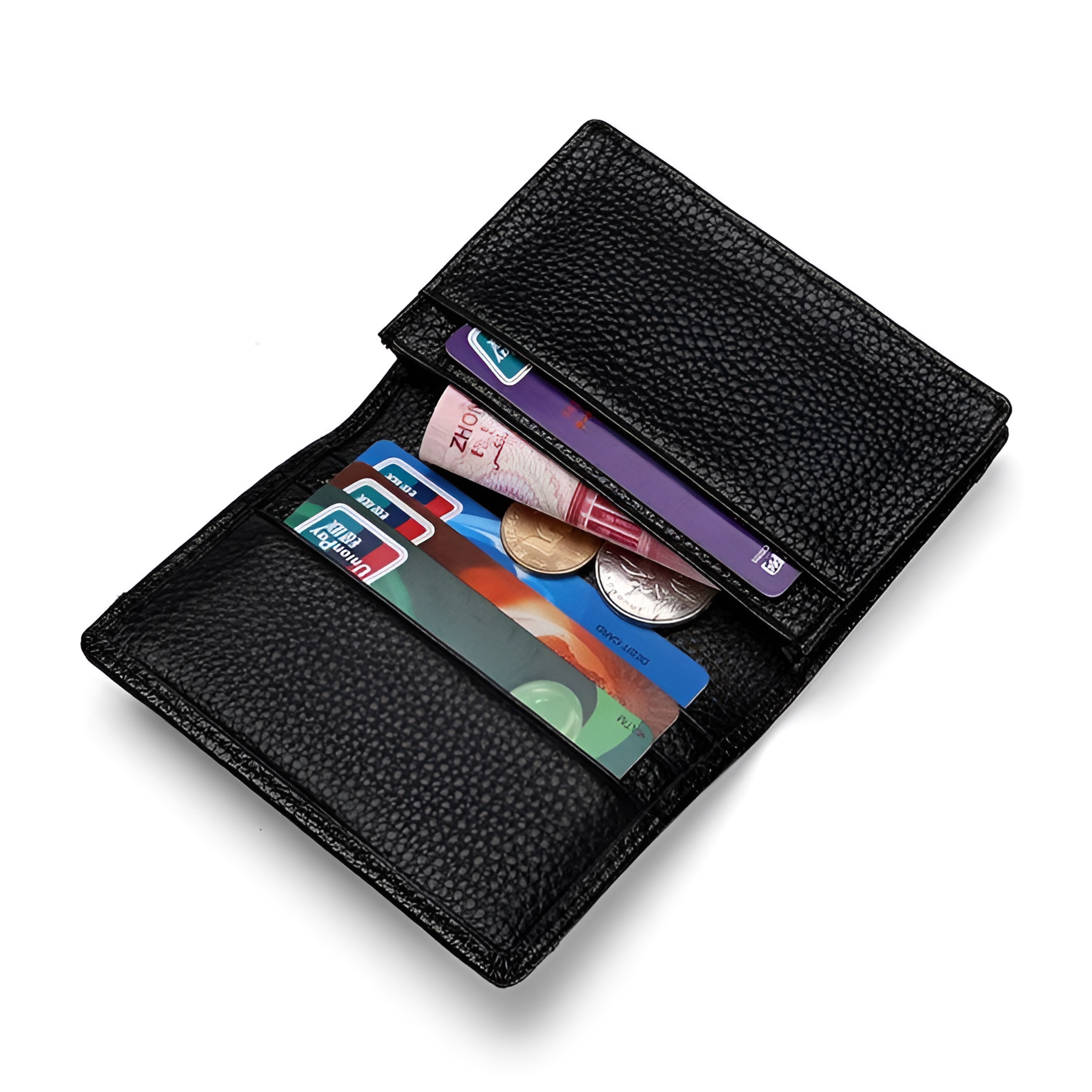 LSB Leather Wallet in Black: Debit/Credit & ATM Card Holder, Business ...